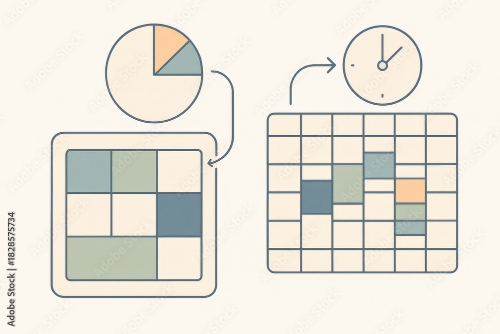 Stock-Illustration „Visualizing data trends through dynamic charts and ...