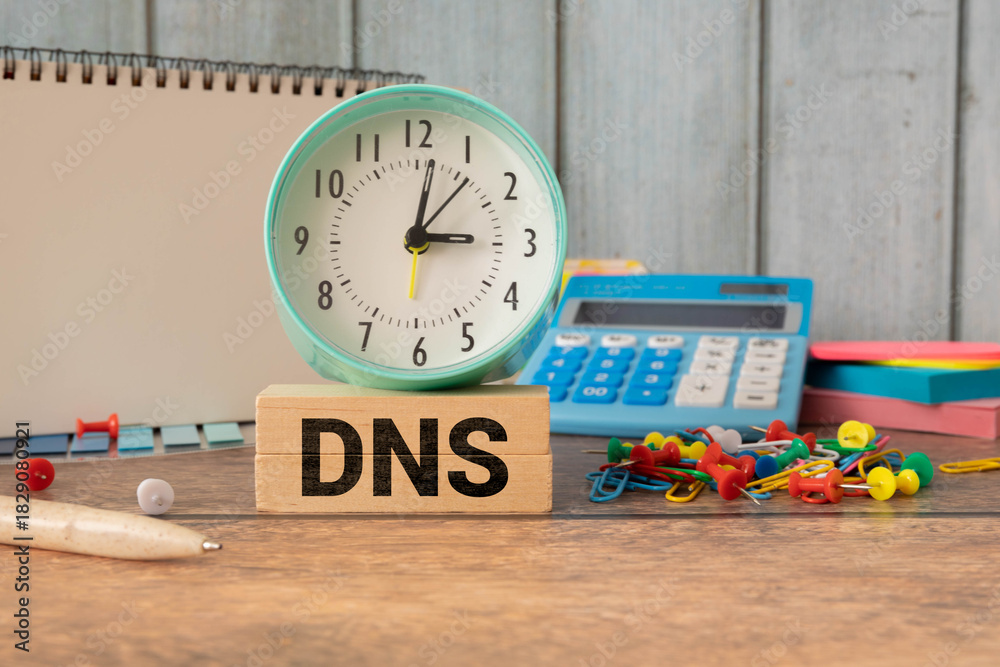 DNS -Domain Name Server - Consumer Price Index symbol. Concept word DNS ...