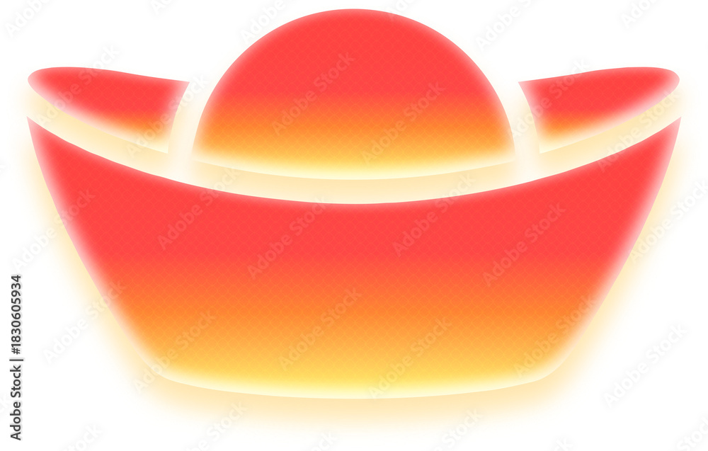 Stock-Illustration „Glowing Gold Ingot icon for Lunar New Year 2026 ...