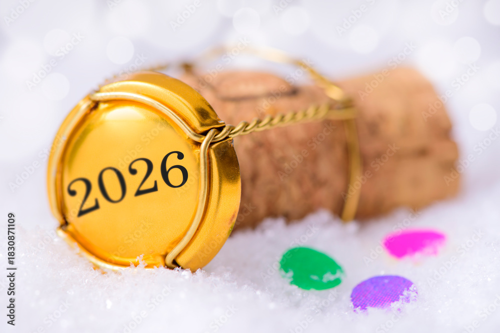 Fotografie Neujahr und Silvester mit Jahreswechsel von 2025 auf 2026 ...