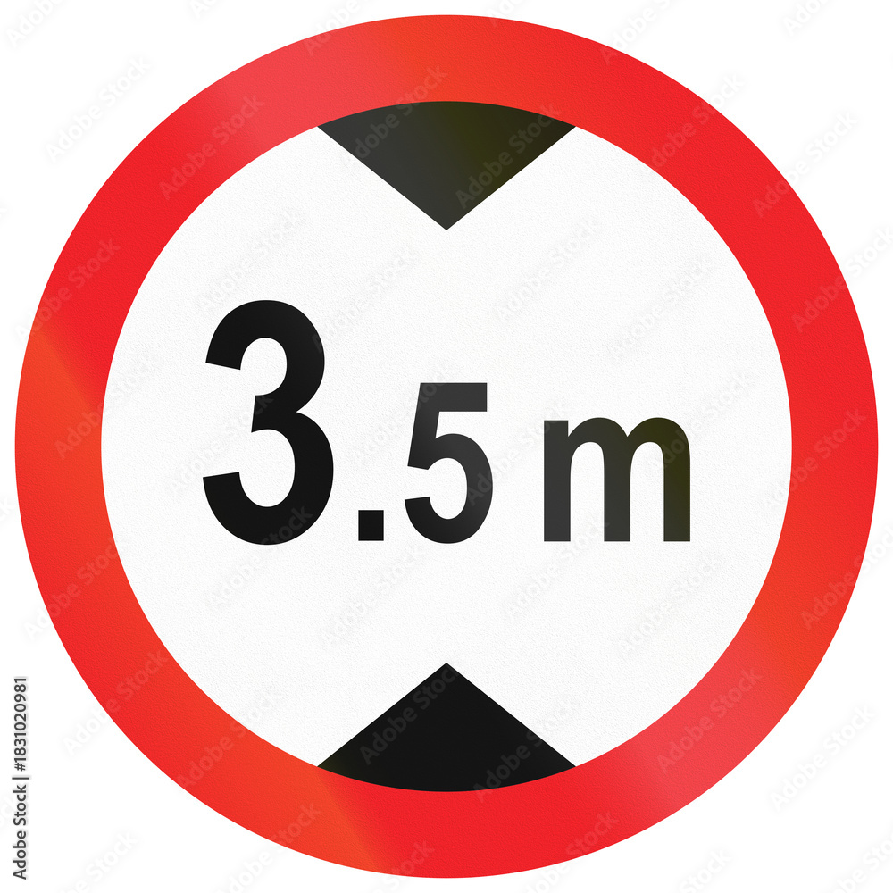 Road sign used in India - Height limit Stock Illustration | Adobe Stock