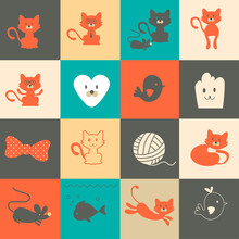 Pop Art Cat And Yarn Free Stock Photo - Public Domain Pictures