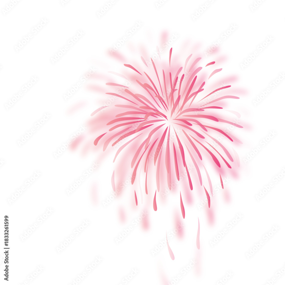 Blasting pink party fireworks Stock Vector | Adobe Stock