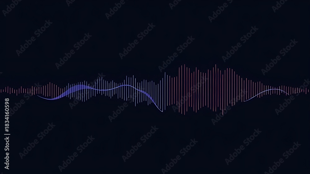 vibration. Abstract sound waves transitioning from blurred to sharp ...