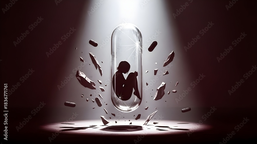 Symbolic depiction of artificial birth or the creation of life, with a ...
