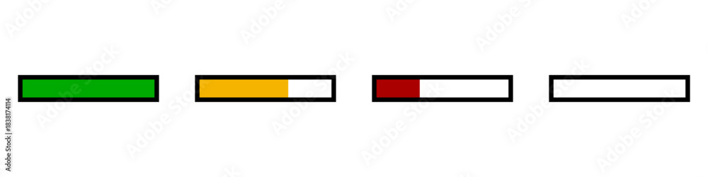 Stock-Vektorgrafik „4 Frame Sprite Sheet of a Draining Health Bar Icon ...