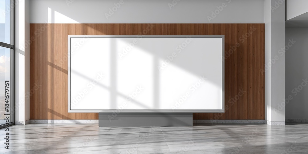 Blank digital screen used in public spaces, serving as an information ...