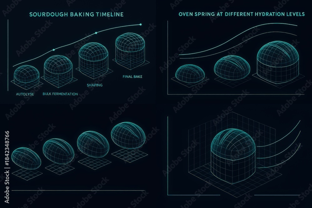 Sourdough Baking Timeline and Oven Spring Dynamics Exploring Hydration ...