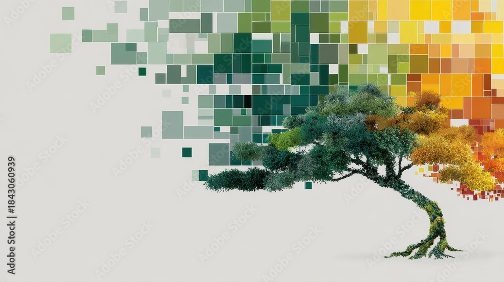 Stock-Illustration „Business color chart shaped like a tree, [organic ...