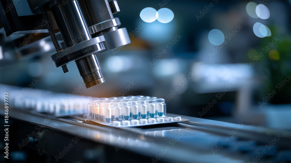 Automated pill packaging system with vision inspection heavily ...