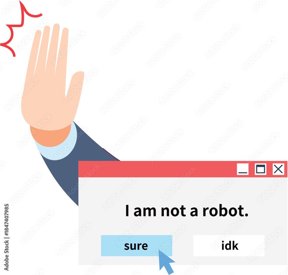 Human Verification Concept Showing “I Am Not a Robot” Confirmation ...