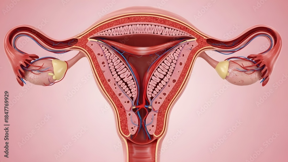 Foto Ultra-detailed 3D medical render of the internal structure of the ...