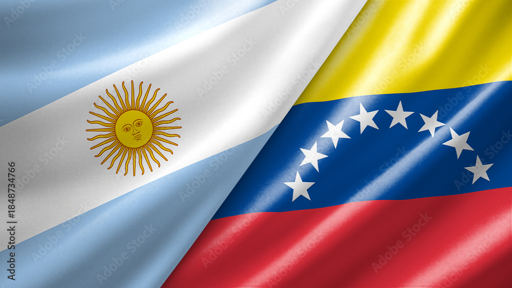 Stock-Foto „Argentina and Venezuela two national flags filling the ...