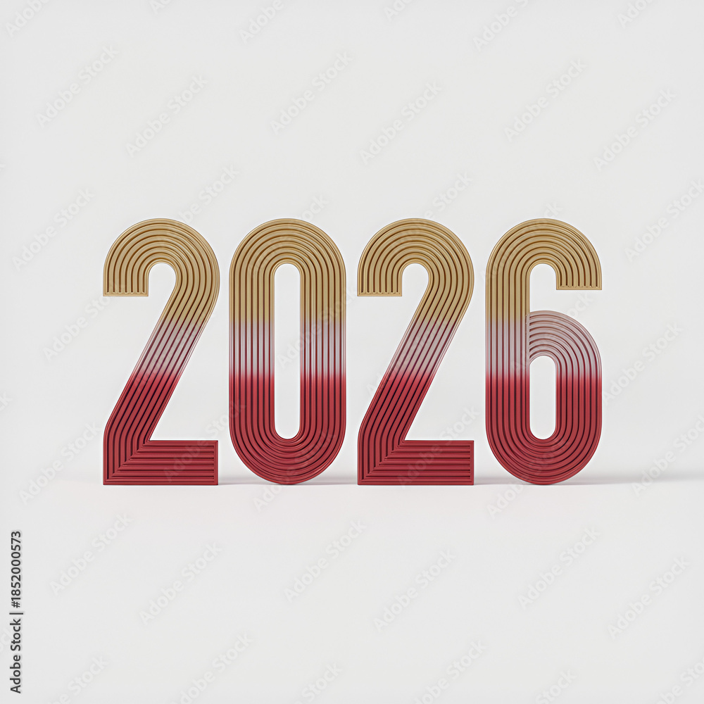 Stock-Foto „2026 Happy new year letters banner, 2026 Happy new year ...