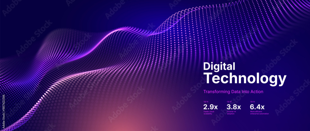 Digital Transformation Concept with Futuristic Data Flow and Smart ...