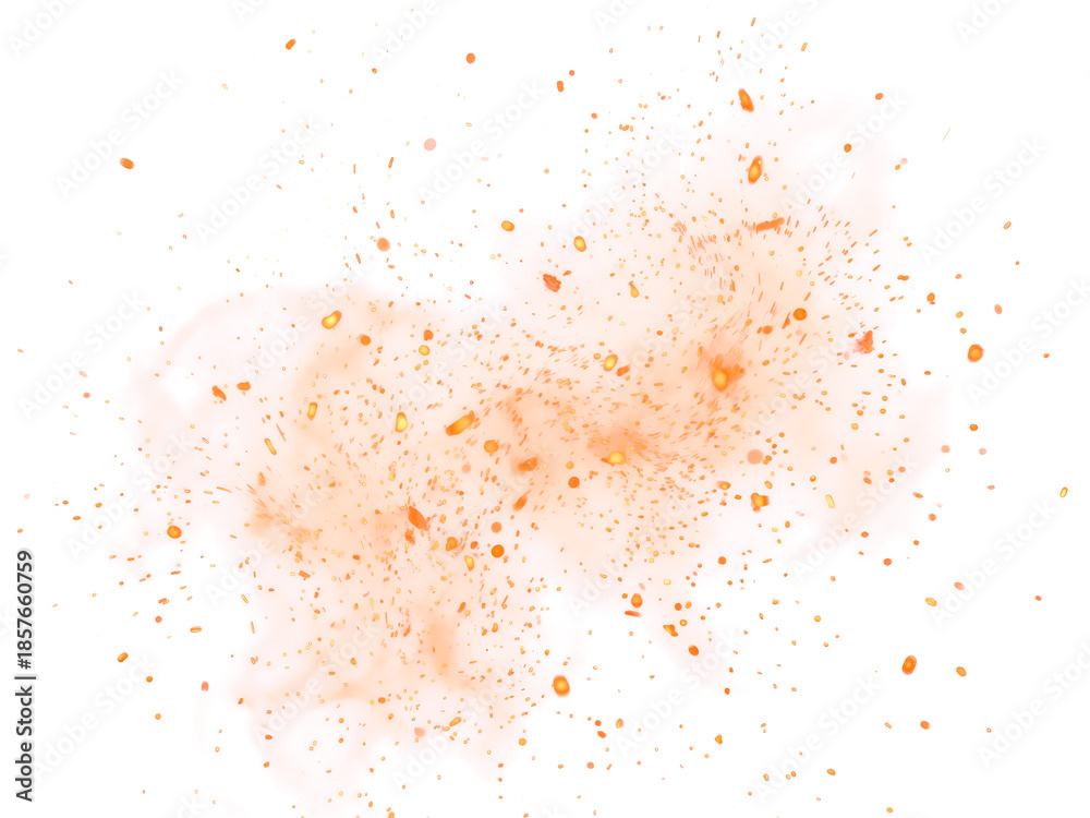 Fire Sparkle Overlay. Glowing Ember Sparks Isolated on Transparent ...