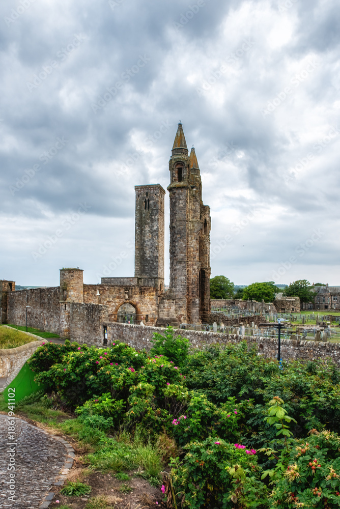 St. Andrews Cathedral. the ruins of St Andrews medieval cathedral, St ...