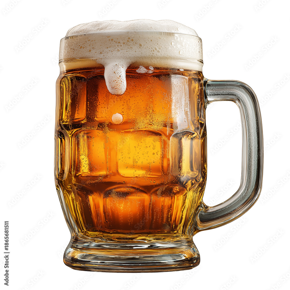 glass beer mug foam overflow png transparent background 素材庫相片 | Adobe Stock