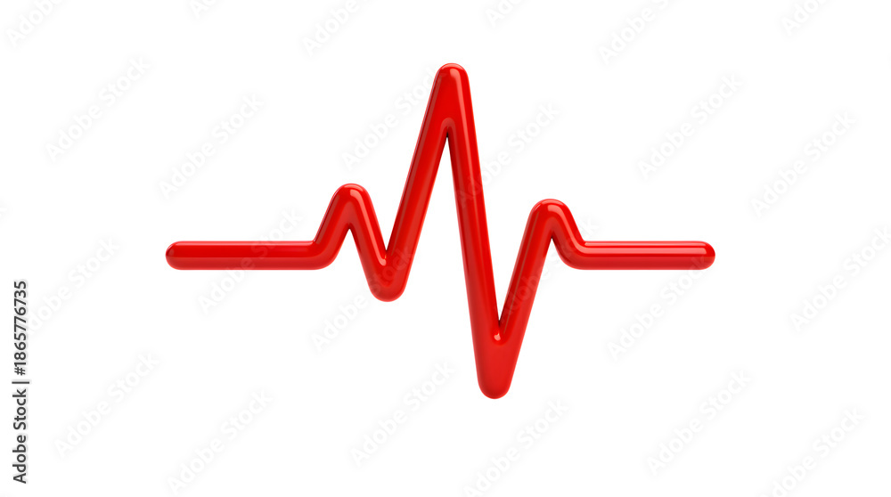 Vital Pulse: A bold, red pulse line dances rhythmically, a symbol of ...