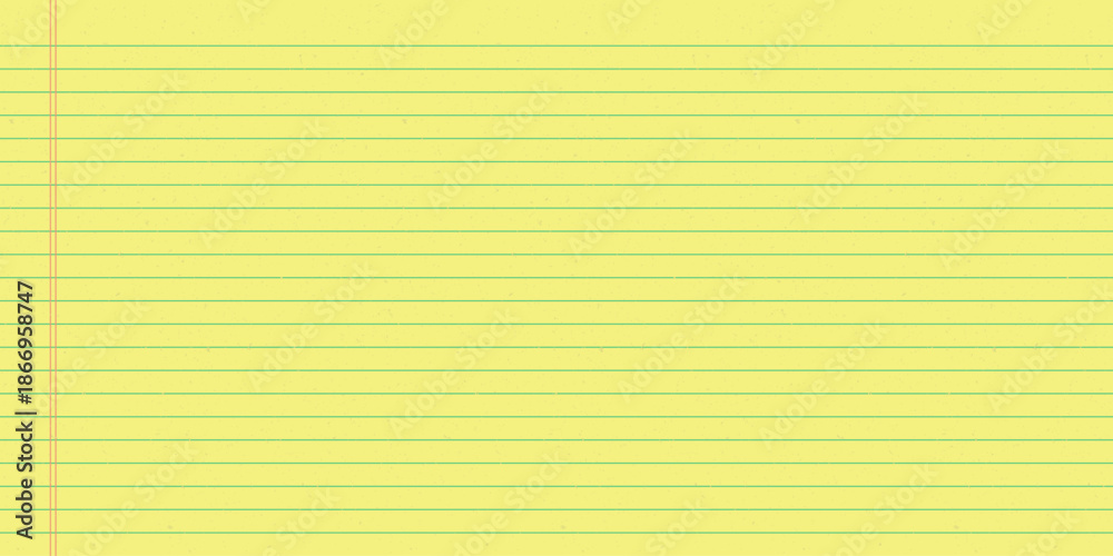 Collage paper template. Yellow legal pad with blue lines and red margin ...