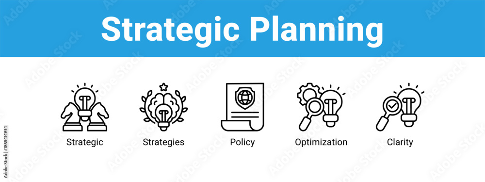 Strategic Planning web banner icon vector illustration concept , with ...