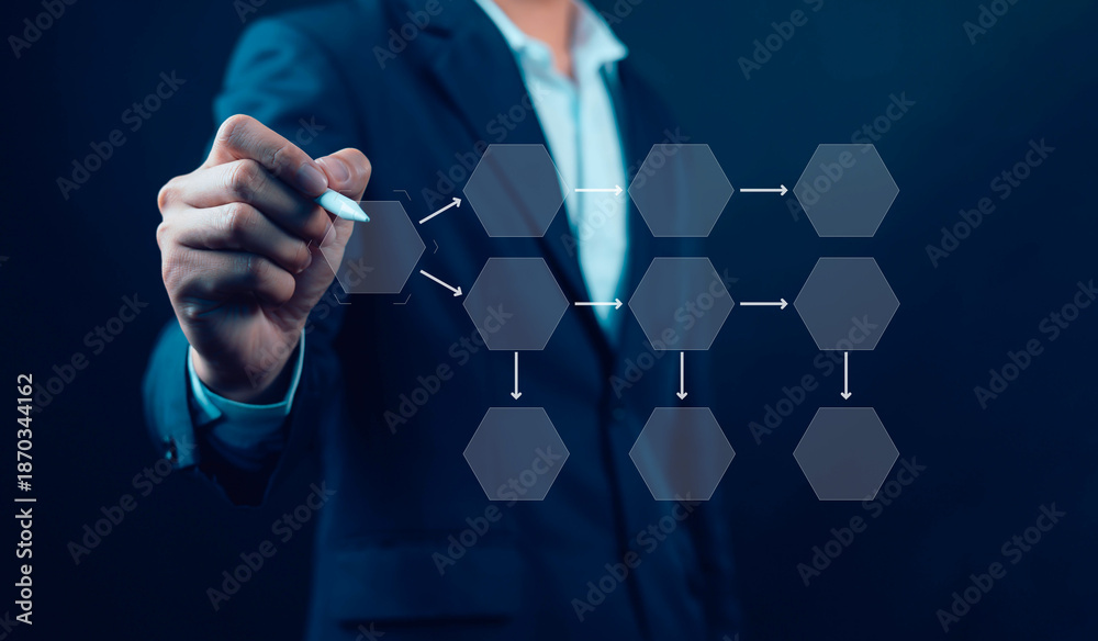 Foto de Stock Business process diagrams, automated workflow design ...