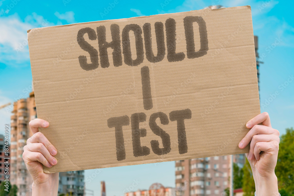 Fotografie "Should I Test" All adults should check pressure regularly ...