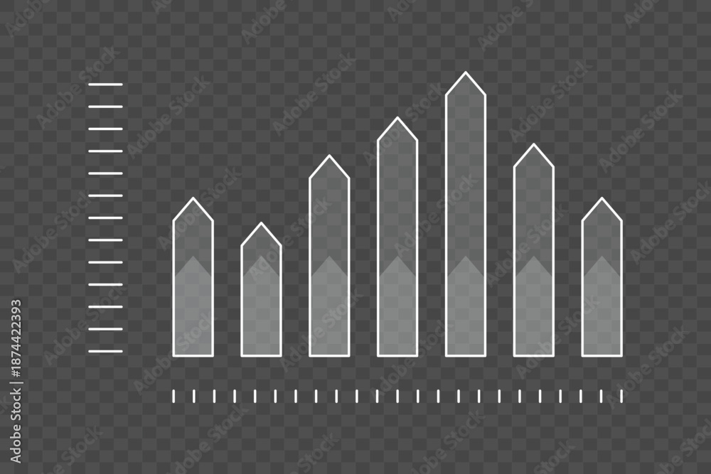 Stock candlestick chart, upward trend, business icon. Minimalist Data ...