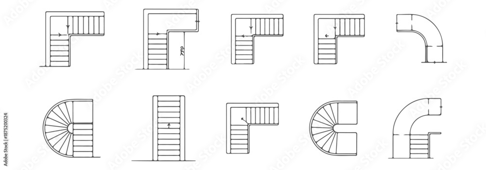 Image vectorielle Stock Professional Architectural Stair and Ramp CAD ...