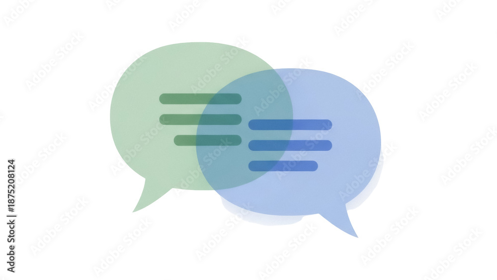 Two overlapping speech bubbles PNG isolated on transparent background ...