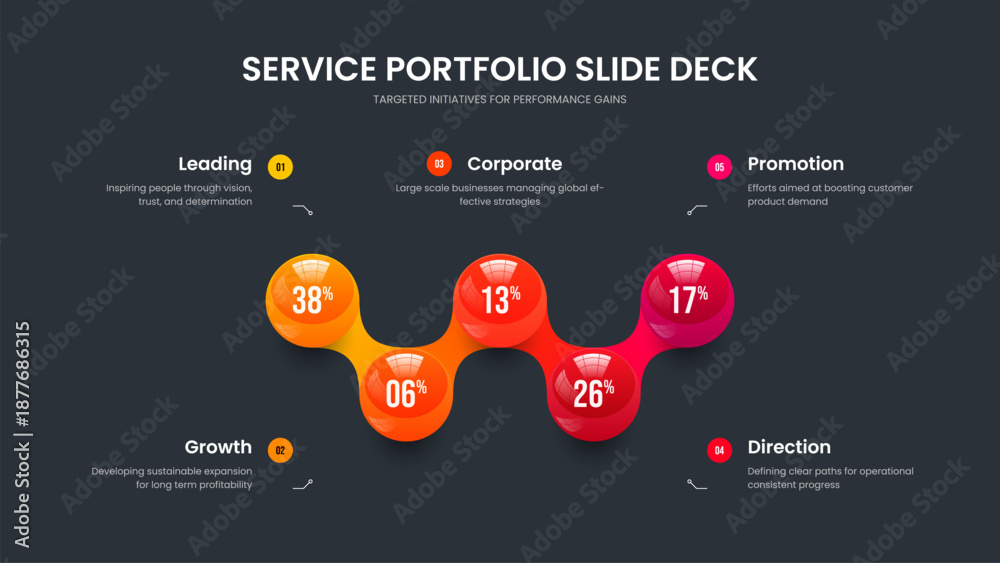 Modern Overview Slide Template Vector Illustration. Corporate Profile ...