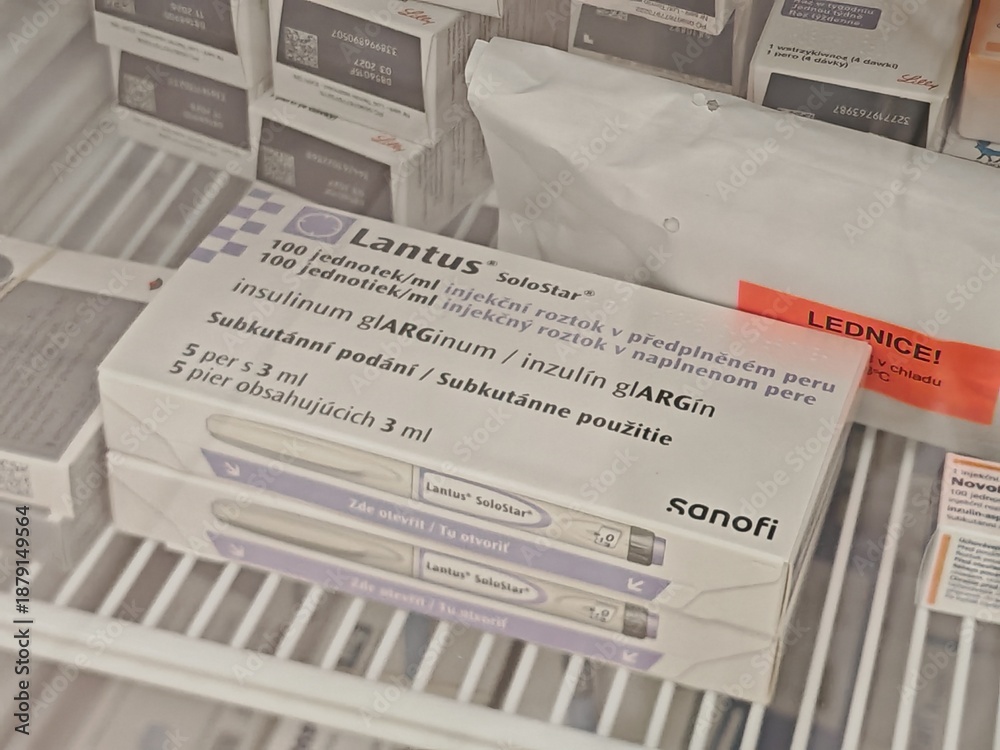 Prague,Czech Republic-14.01.2026: Lantus SoloStar prefilled injection ...