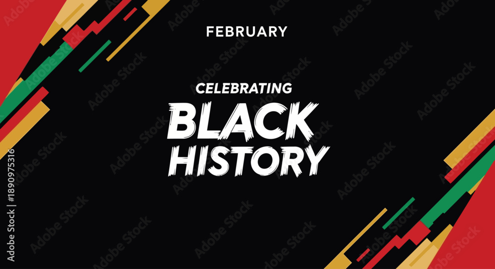Image vectorielle Stock Vibrant Graphic Celebrating Black History Month ...