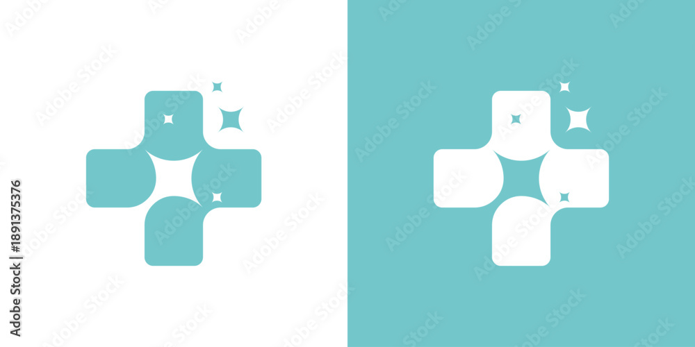 Dual meaning logo combining a plus symbol and star, symbolizing added ...