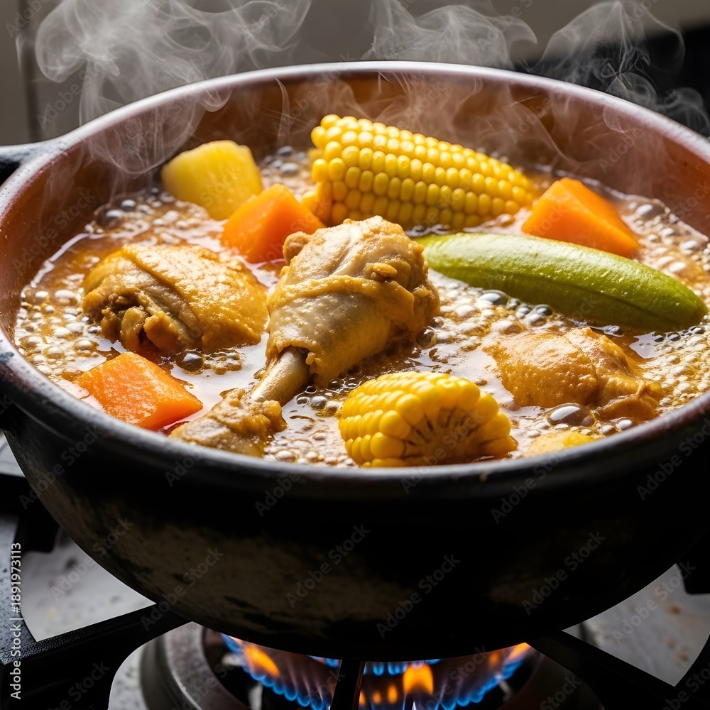 Foto de Stock Sancocho de Gallina Recipe: Hearty Traditional Chicken ...