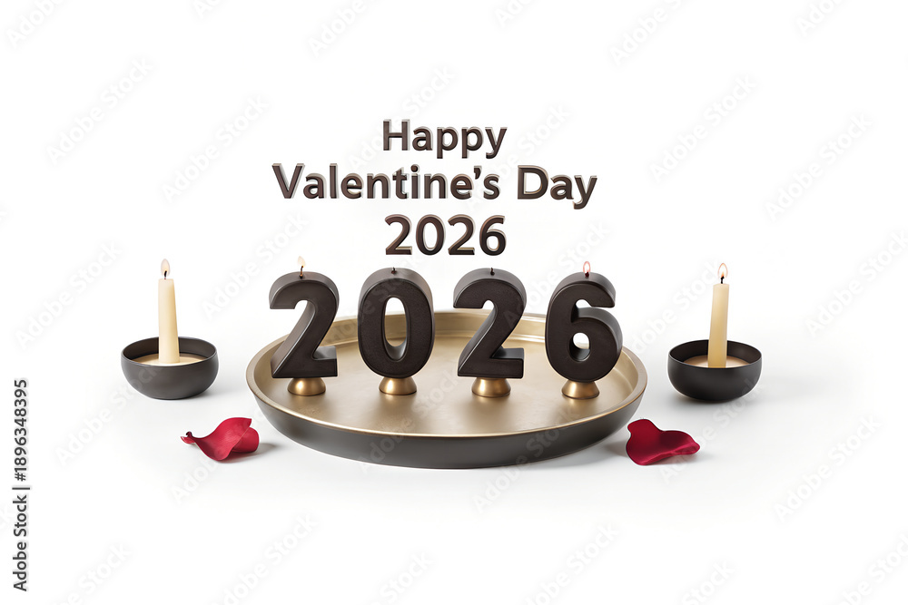 Valentine's Day 2026: Candles illuminate a festive display featuring ...