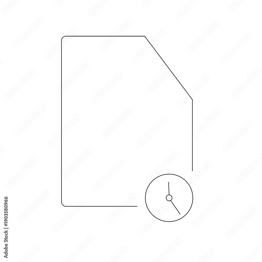 Vector de Stock File version history icon with document and clock ...