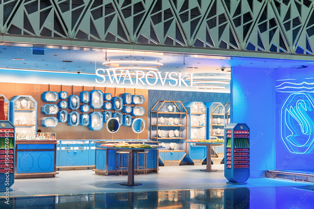 2 December 2025, Doha, Qatar: Swarovski store interior showcasing brand ...