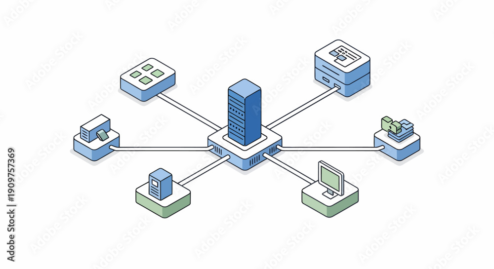 Vector de Stock Conceptual Diagram of a Modern AI Infrastructure System ...