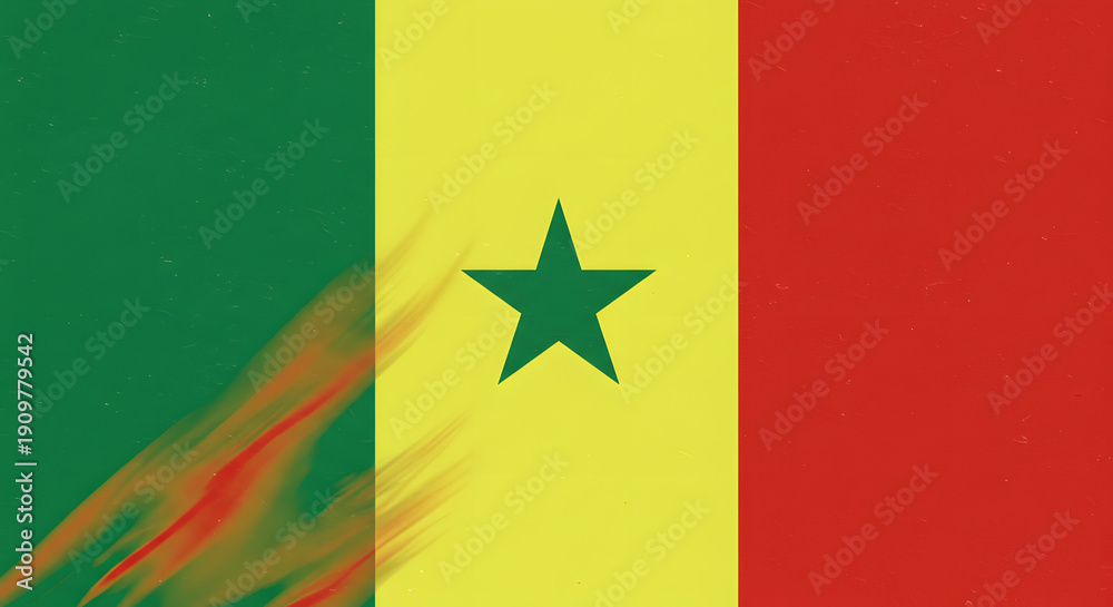 Illustration Stock Senegal's Emblem: The Senegal flag, with its vibrant ...