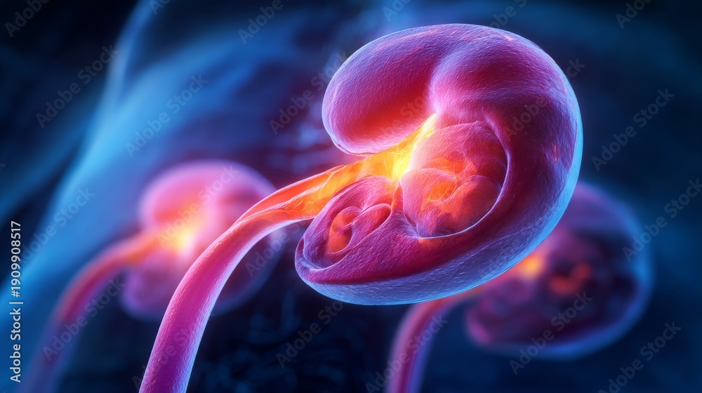 Photo Stock Detailed illustration showing bladder pathology and its ...