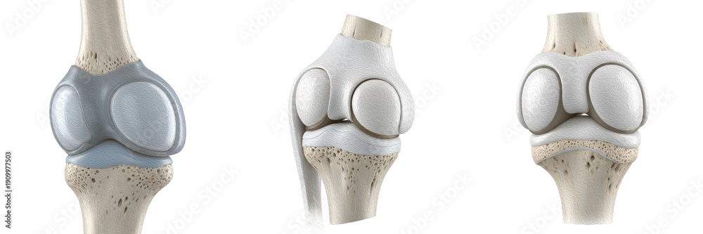 Human bone joint cartilage isolated on white background, articular ...