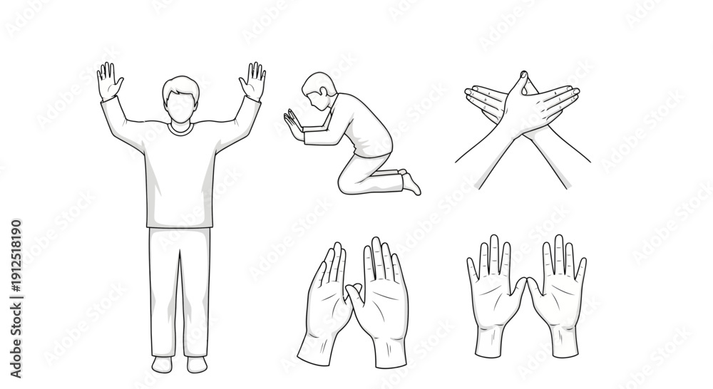 Praying Hands Gestures and Poses: Worship, Supplication, and Connection ...