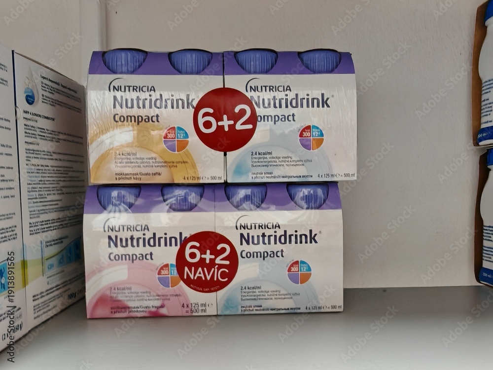 Prague,Czech Republic-23.01.2026: Nutridrink Compact by Nutricia is a ...