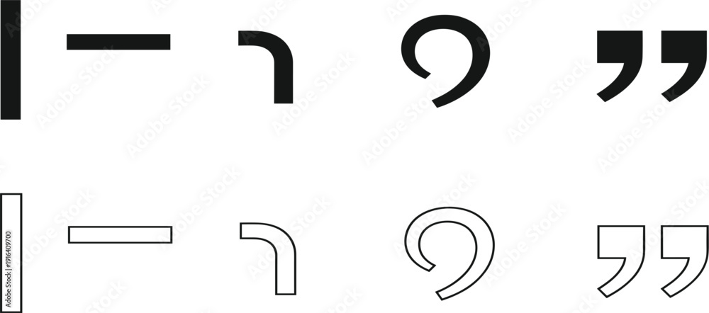 Stock-Vektorgrafik „Professional Typography Punctuation Set with ...