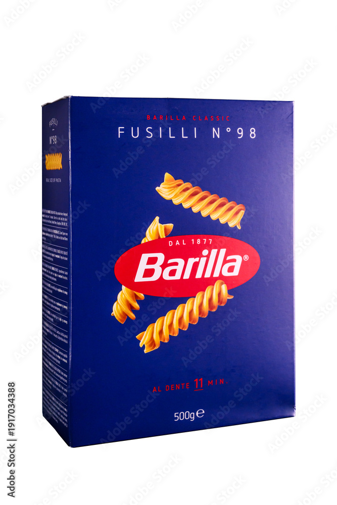 Stock-Foto „Novi Sad, Serbia - February 16, 2026: Barilla Fusilli n°98 ...