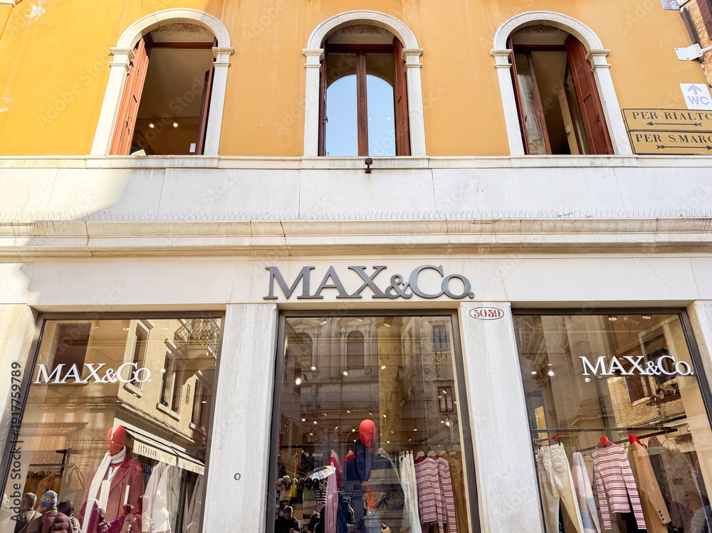 Venice, Italy - February 17, 2026: MAX&Co. storefront with clothing ...