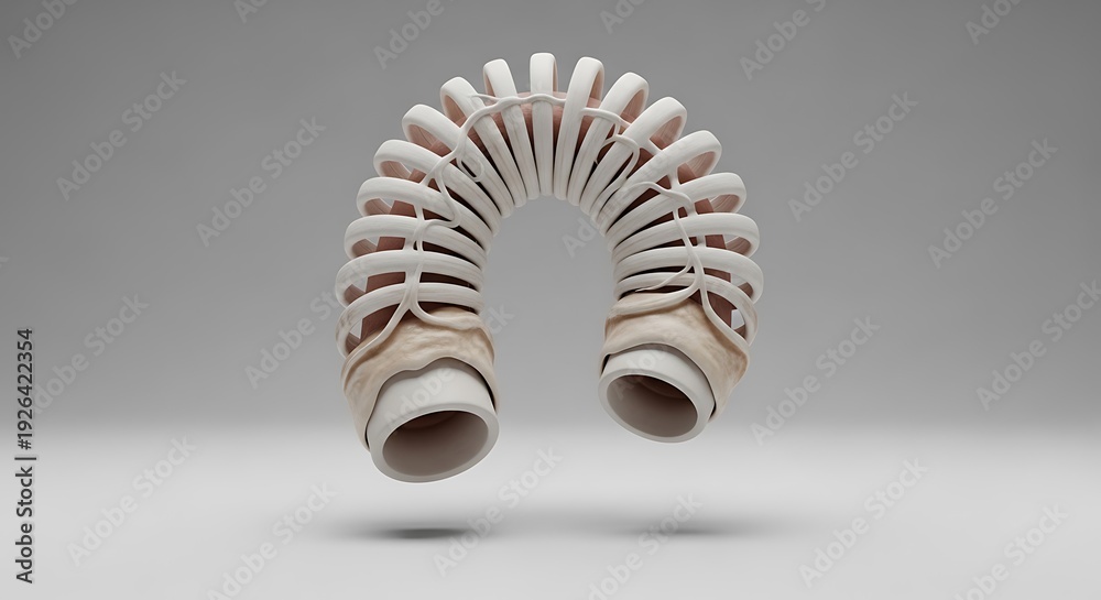 Stock-Foto „Detailed anatomical model of human large intestine showing ...