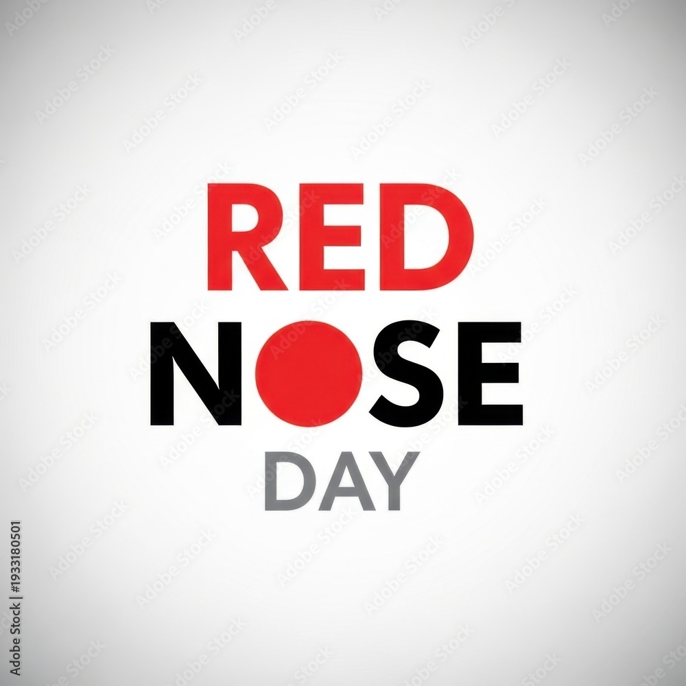 Red nose day logo with red nose and text Stock Illustration | Adobe Stock