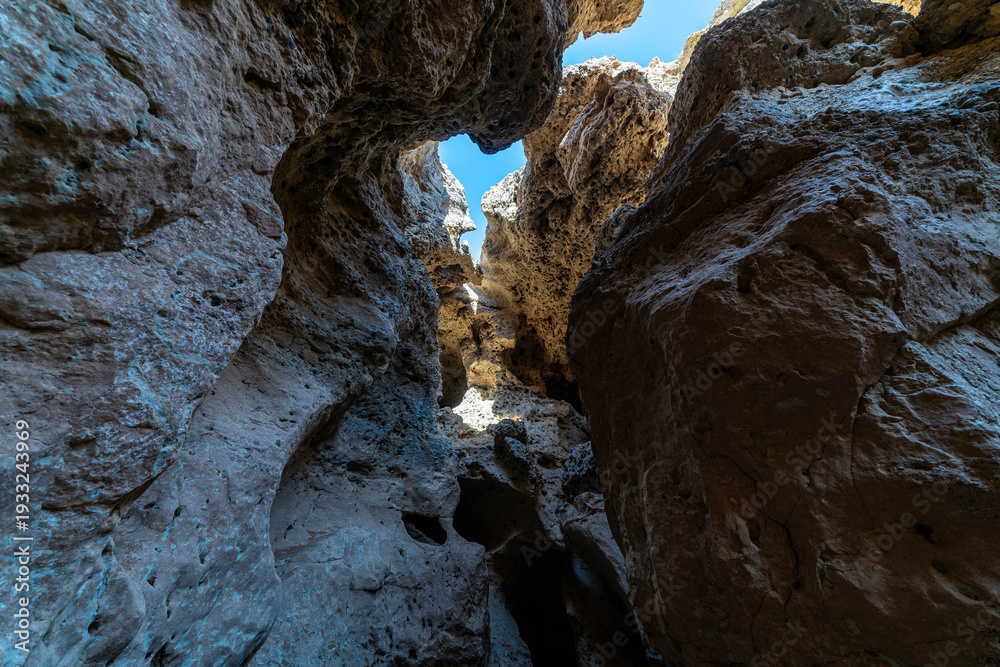 Sesriem Canyon in Namibia, an impressive natural gorge in the Namib ...